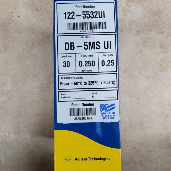 122-5532UI / DB-5MS Ultra Inert 30m, 0.25mm, 0.25um