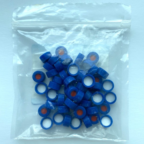 5182-0717 / Blue screw caps 100/PK