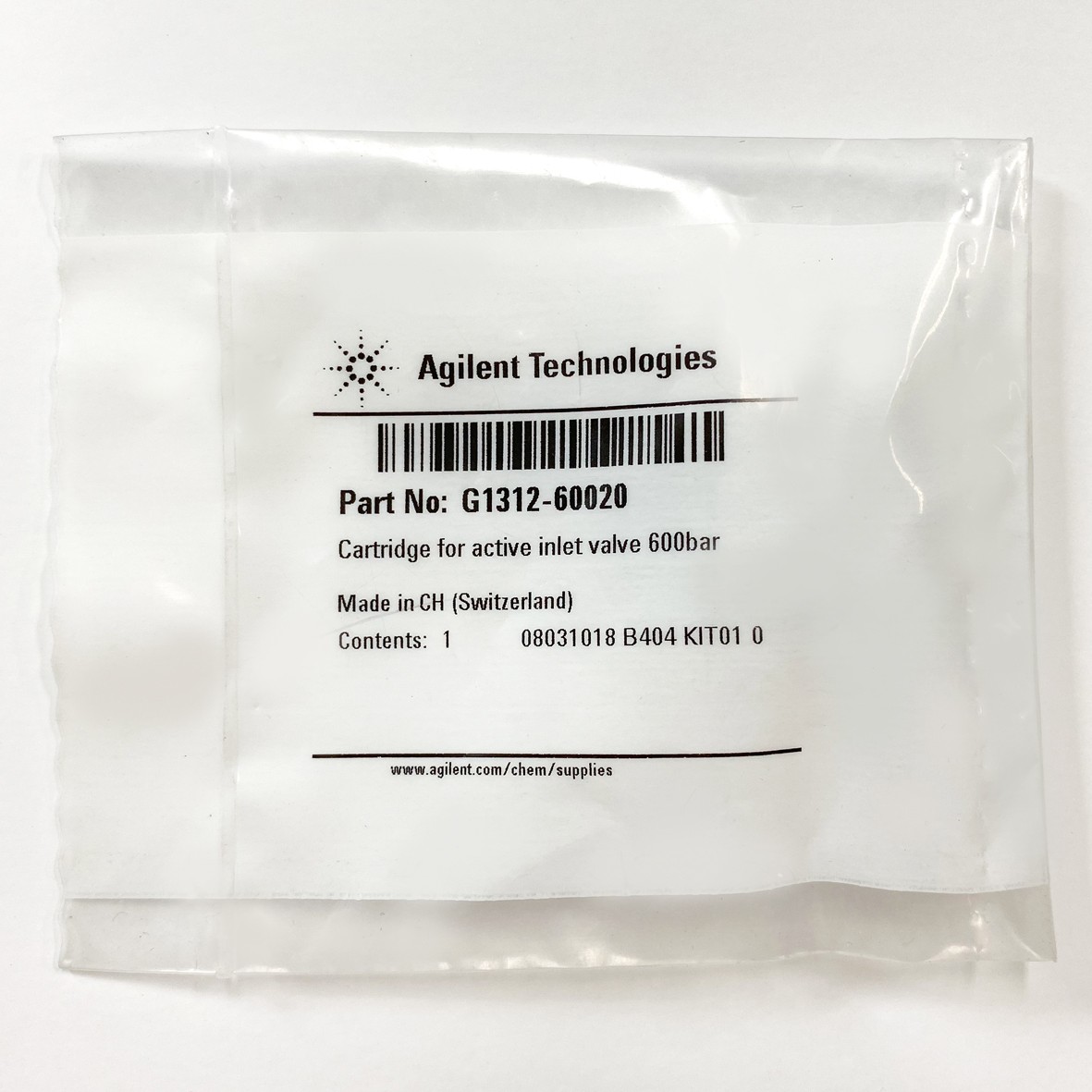 G1312-60020 / Cartridge for active inlet valve 600bar