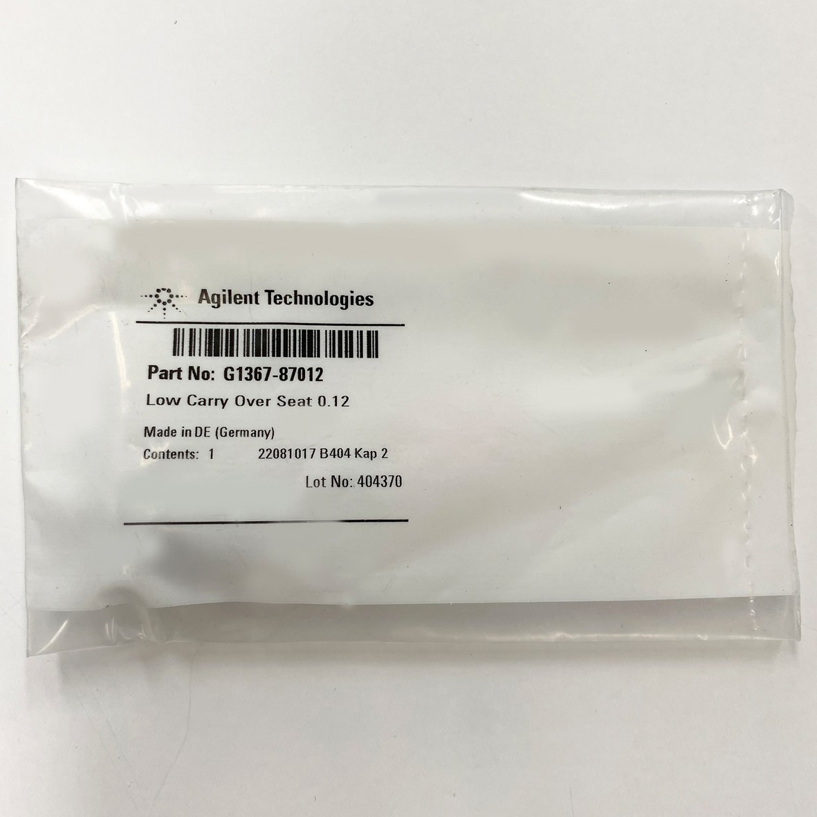 G1367-87012 / Low Carry Over Seat 0.12